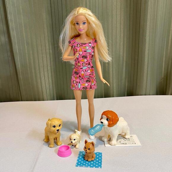 Barbie | Toys | Barbie Doggy Daycare Doll Pets Playset With 4 Dogs ...